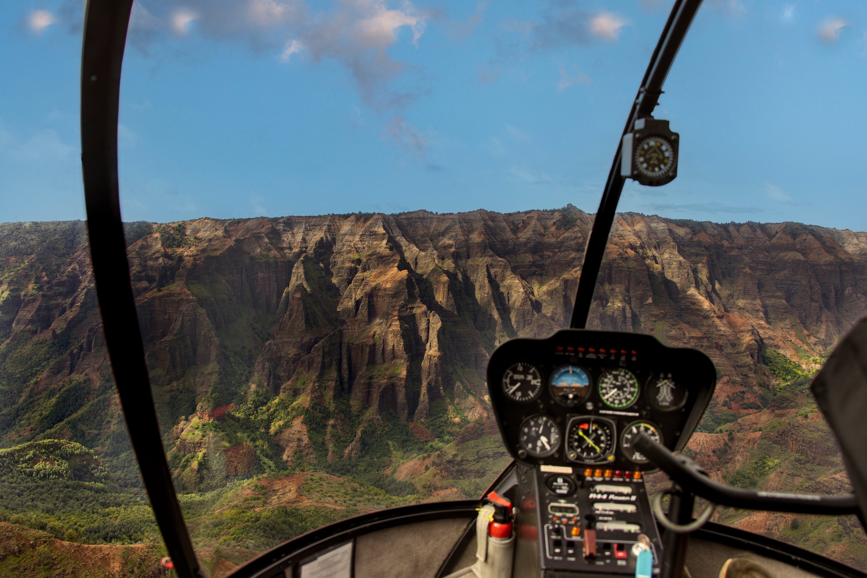 Kauai Helicopter Through Window - Willo & Felix Fine Art